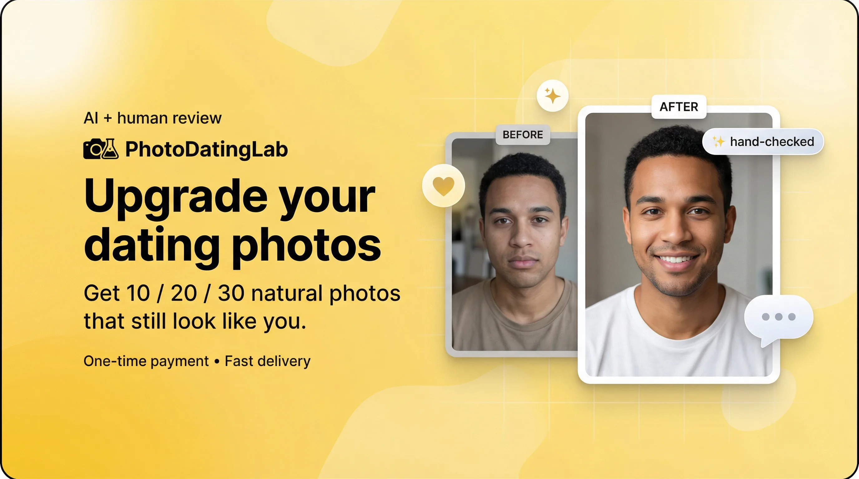 PhotoDatingLab | AI Dating Photos Pack (Human Reviewed)
